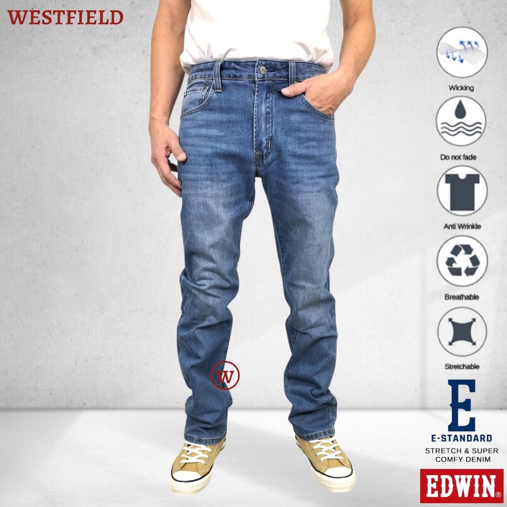 🔥New Arrivals🔥 EDWIN® E-Standard® Men’s 505 Stone Blue Stretchable Straight Cut Jeans ( 7505 ...