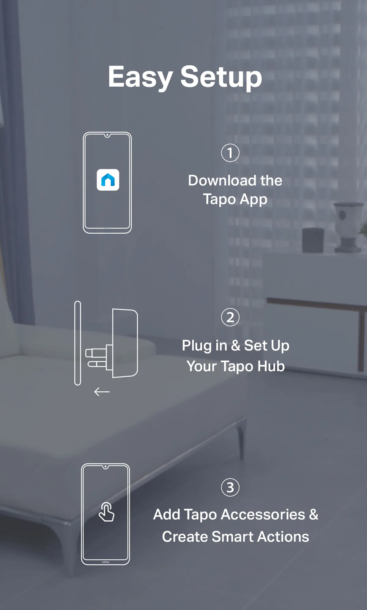 TP-LINK (TAPO H100/T100/T110/S220/S200D) Smart IoT Hub with Chime/Smart ...