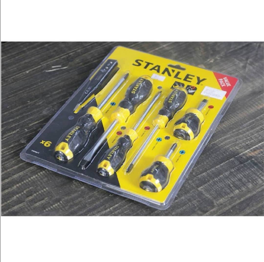 Stanley Cushion Grip 2 Screwdriver Set free bonus Digital Test Pen ...