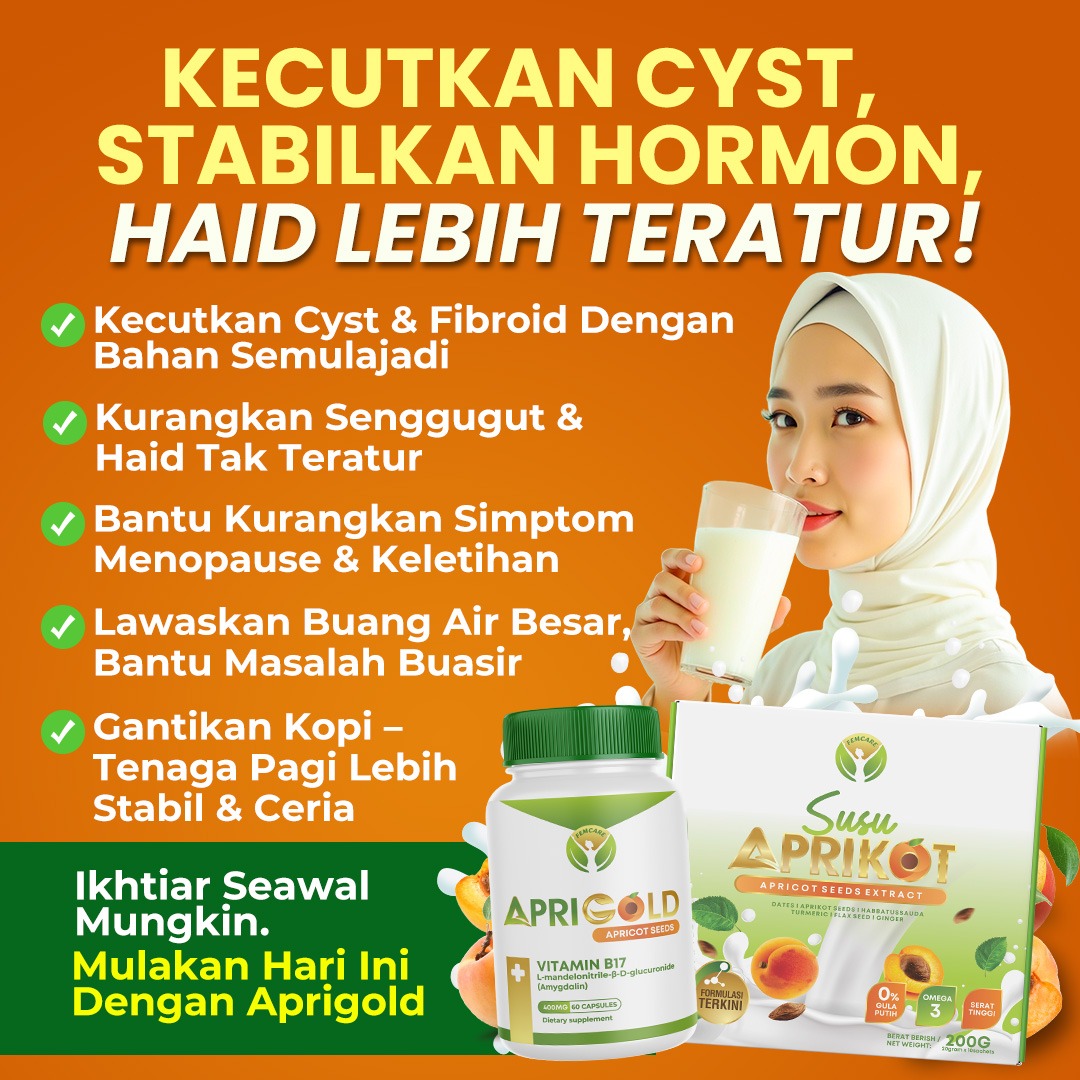 Femcare Kapsul Aprikot & Susu Aprikot | Ikhtiar Kecutkan Cyst, Fibroid ...
