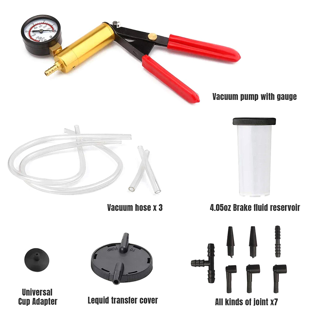 Portable Brake Fluid Bleeder Tool Set Hand Held Vacuum Pump Brake ...