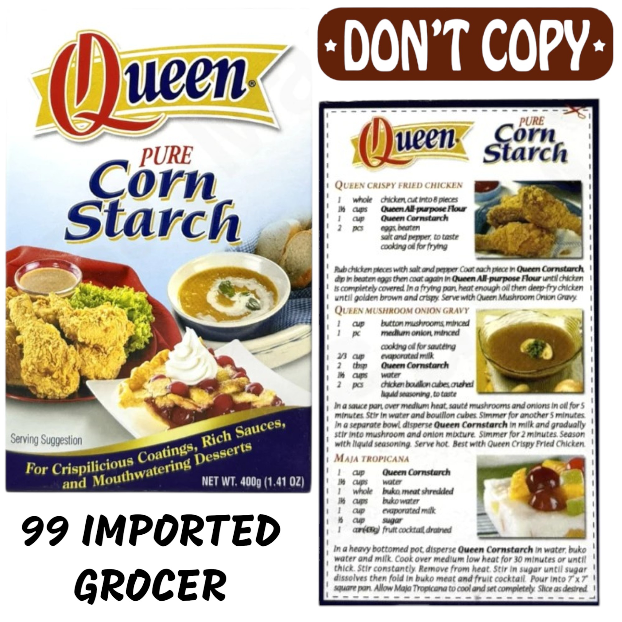 QUEEN Pure Corn Starch (100g/200g/400g) | Shopee Malaysia