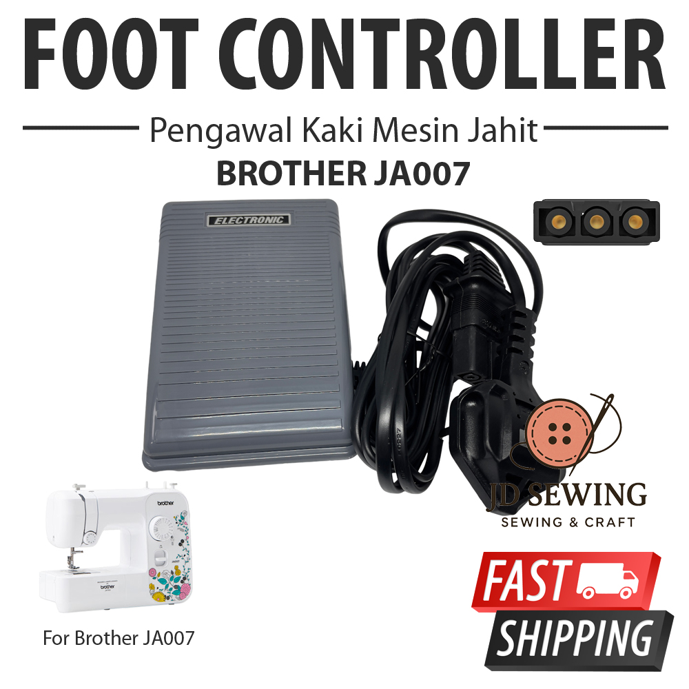 Brother JA007 Sewing Machine Foot Controller Foot Pedal Tapak Pegawal ...