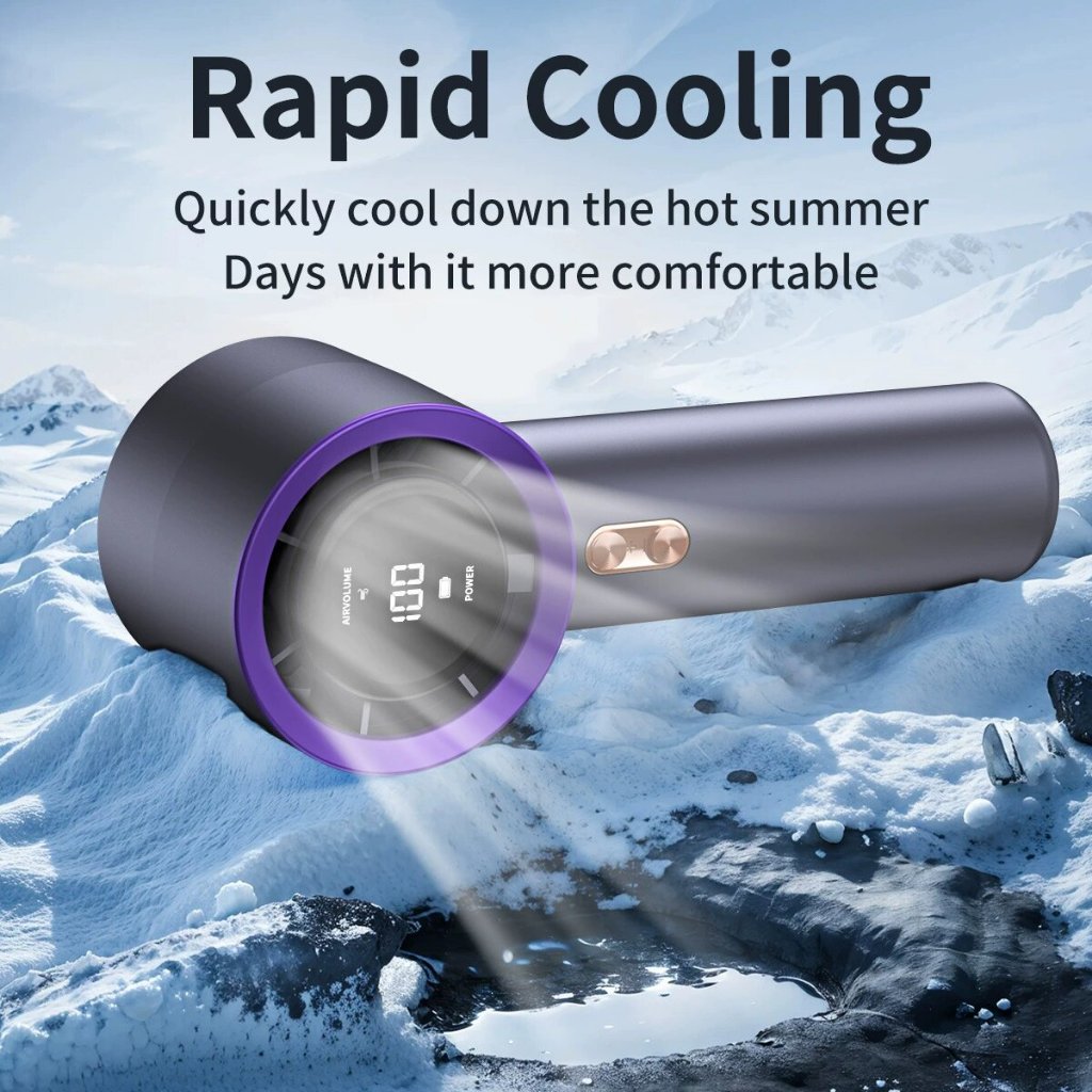 Handheld Mini Fan – M11 Rechargeable, Quiet, High-Power Turbo with 120 ...