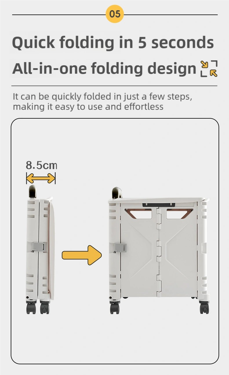 Kotak Troli Lipat 4-Roda – Kotak Penyimpanan & Troli Serbaguna Boleh ...