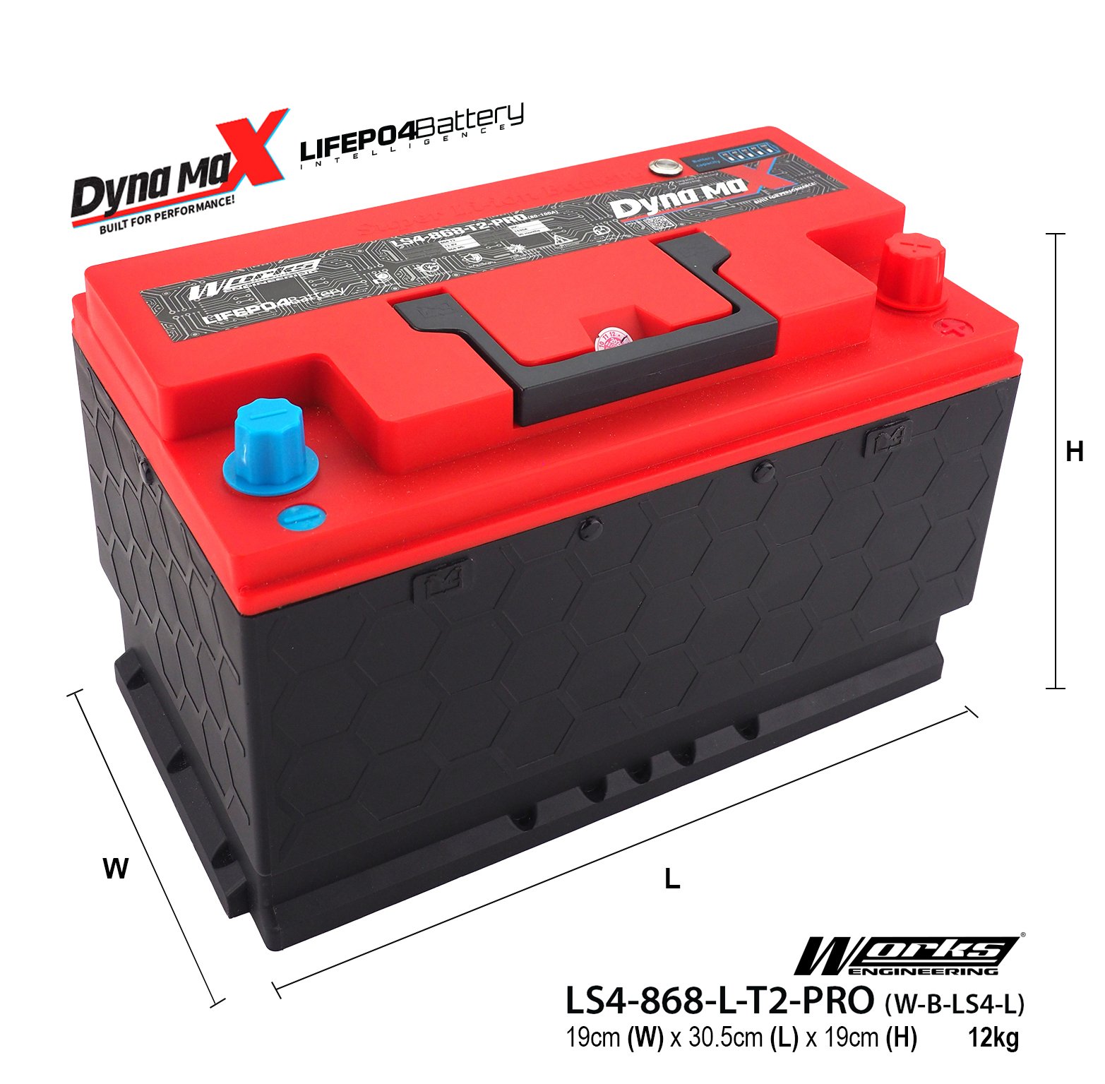 WORKS ENGINEERING DYNAMAX BATTERY LS4-868-L-T2-PRO (80A-100A)(LIFEP04) | Shopee Malaysia