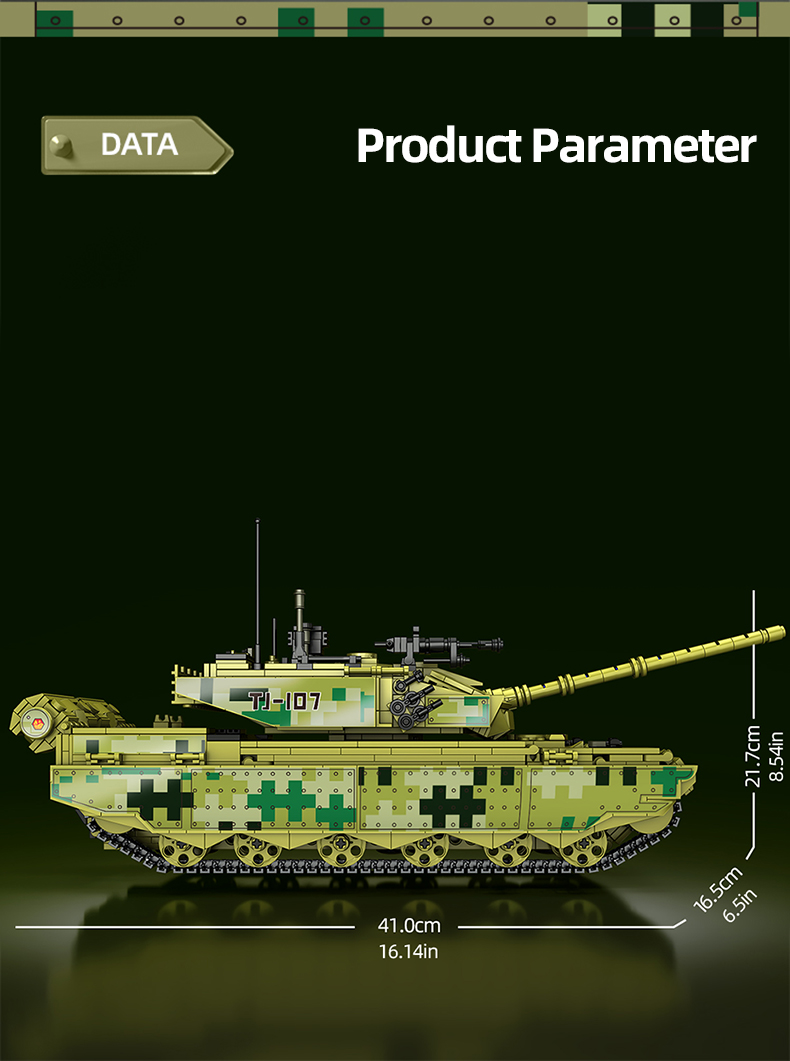 2000+PCS Tank Block Set Tank Toy Building Block with Minifigures ...