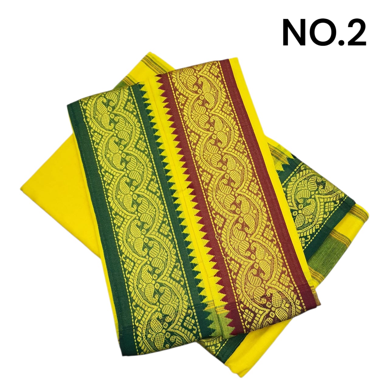 8x4 Abhinav Sathyam Special Color Cotton Veshti/Dhoti with Big Design ...