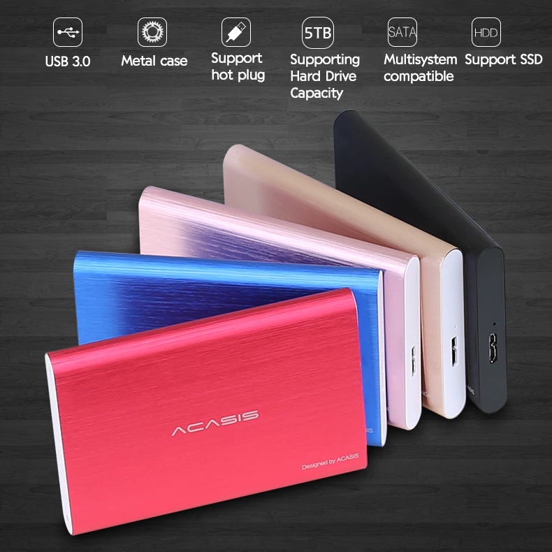 ACASIS 2.5 inch USB 3.0 SATA HDD SSD Enclosure Case External Hard Disk ...