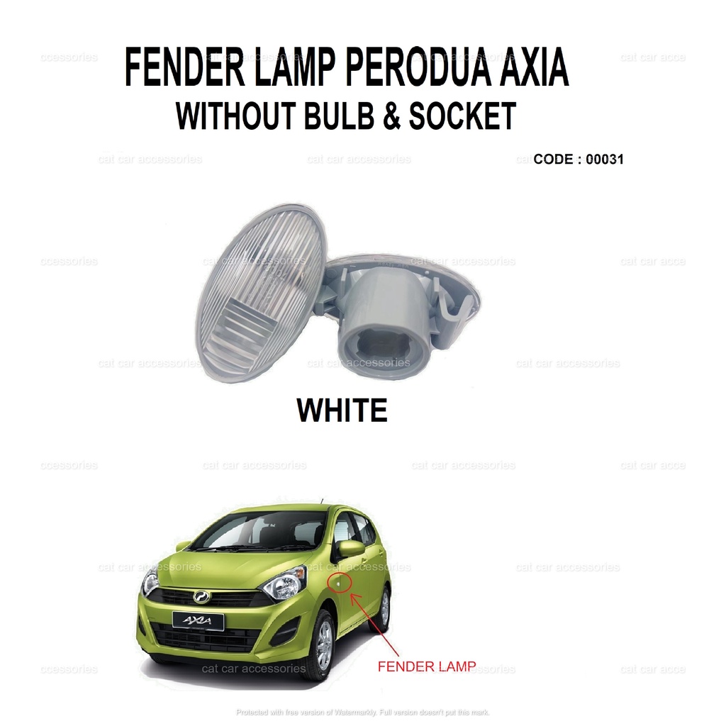 Perodua Axia Turn Signal Fender Lamp - WHITE (00031) | Shopee Malaysia