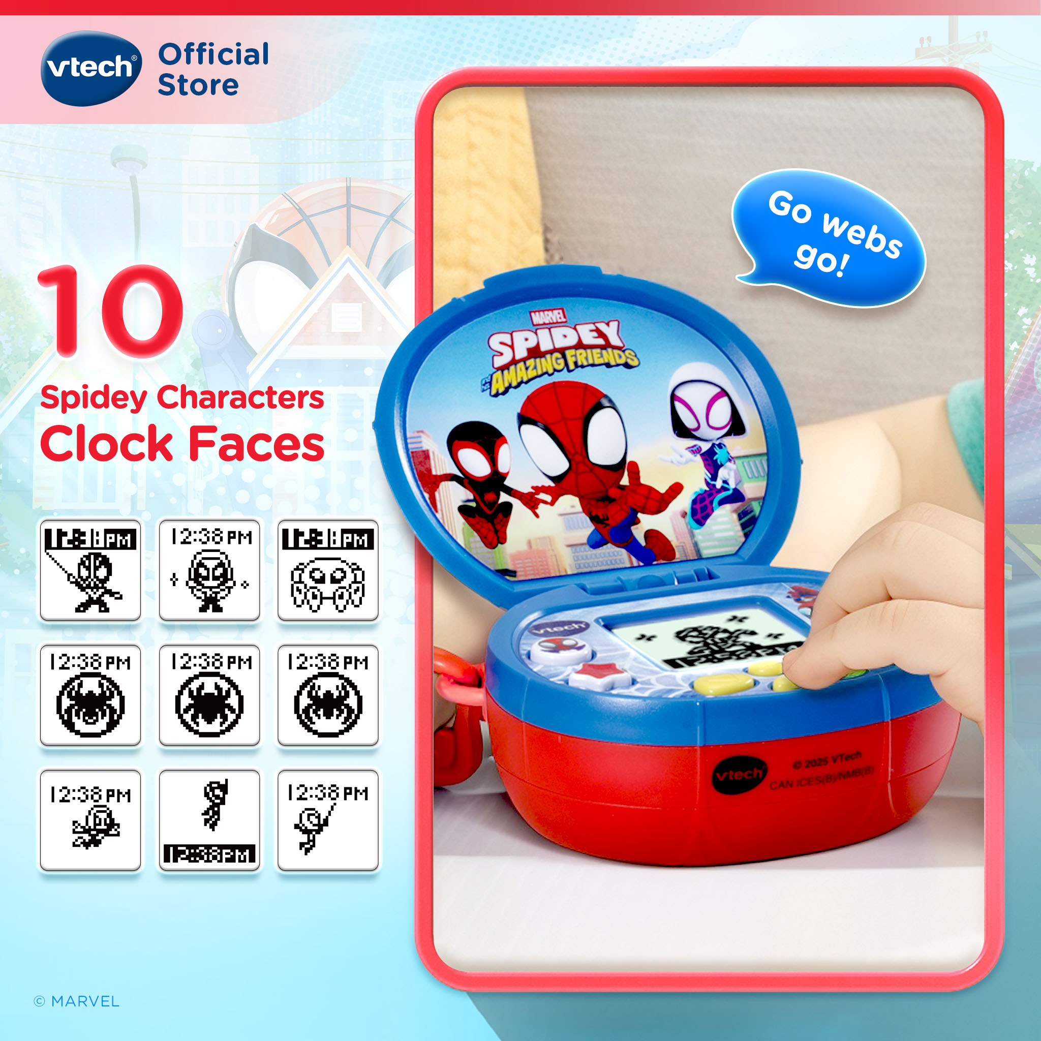 VTech Spidey On-the-Go Kids Bag Attachment Interactive Learning Toys ...