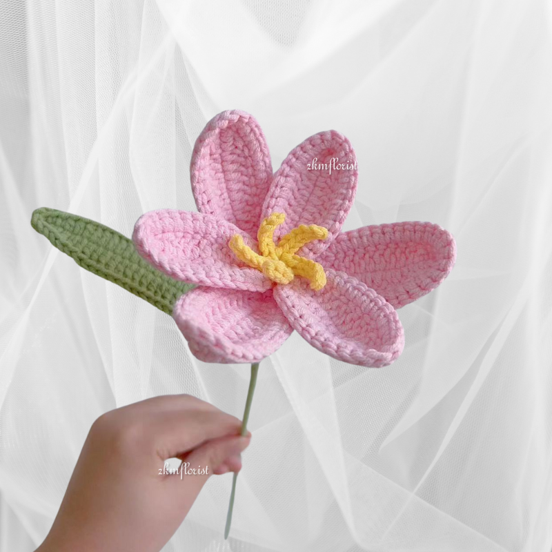 (1PC) CROCHET SULAM BLOSSOM Flower Bunga Sulam Wool Hand Knitted ...