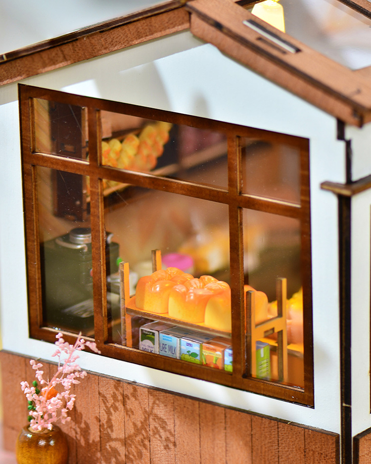 Boulangerie BM880 with Light/Anti-dust cover DIY Miniature Doll House ...