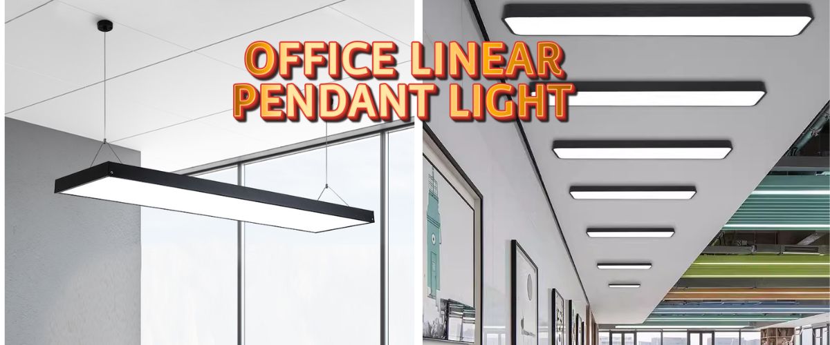 55W LED Linear Light Casing Lampu Panjang LED Office Light Hanging ...