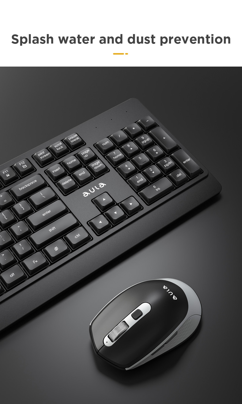 AULA AC101 Wired Keyboard Mouse Combo for PC Desktop Laptop Work Office ...