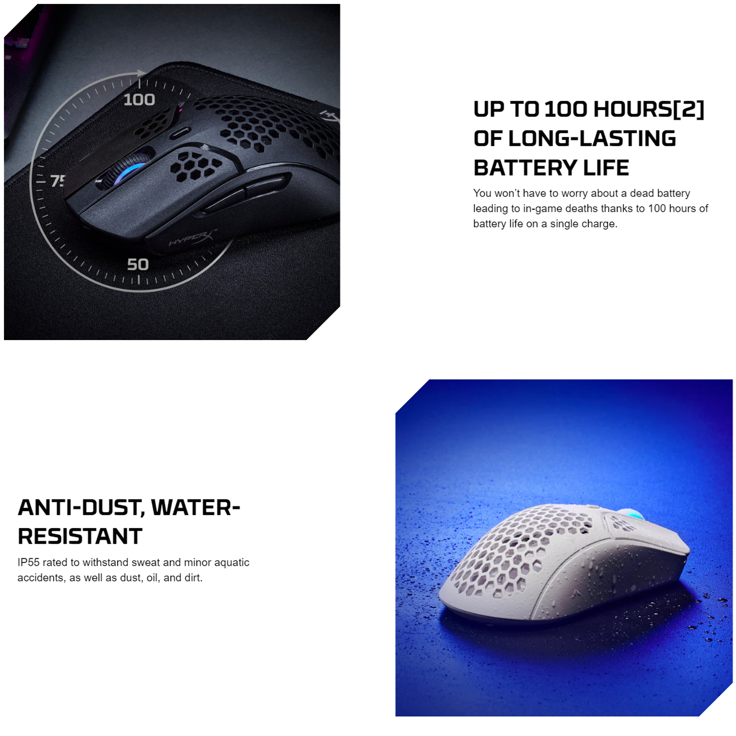 HyperX Pulsefire Haste 2.4GHz Wireless Gaming Mouse with Ultra-Light ...
