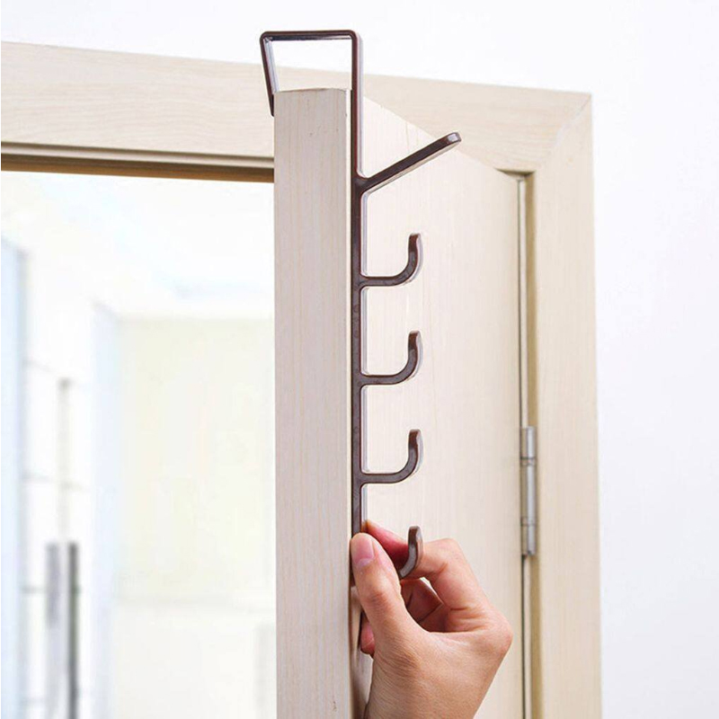 𝗦𝗣𝗔𝗖𝗘 𝗦𝗔𝗩𝗘𝗥 》 Multifunctional Over Door Hanging Hook Long Row Towel ...
