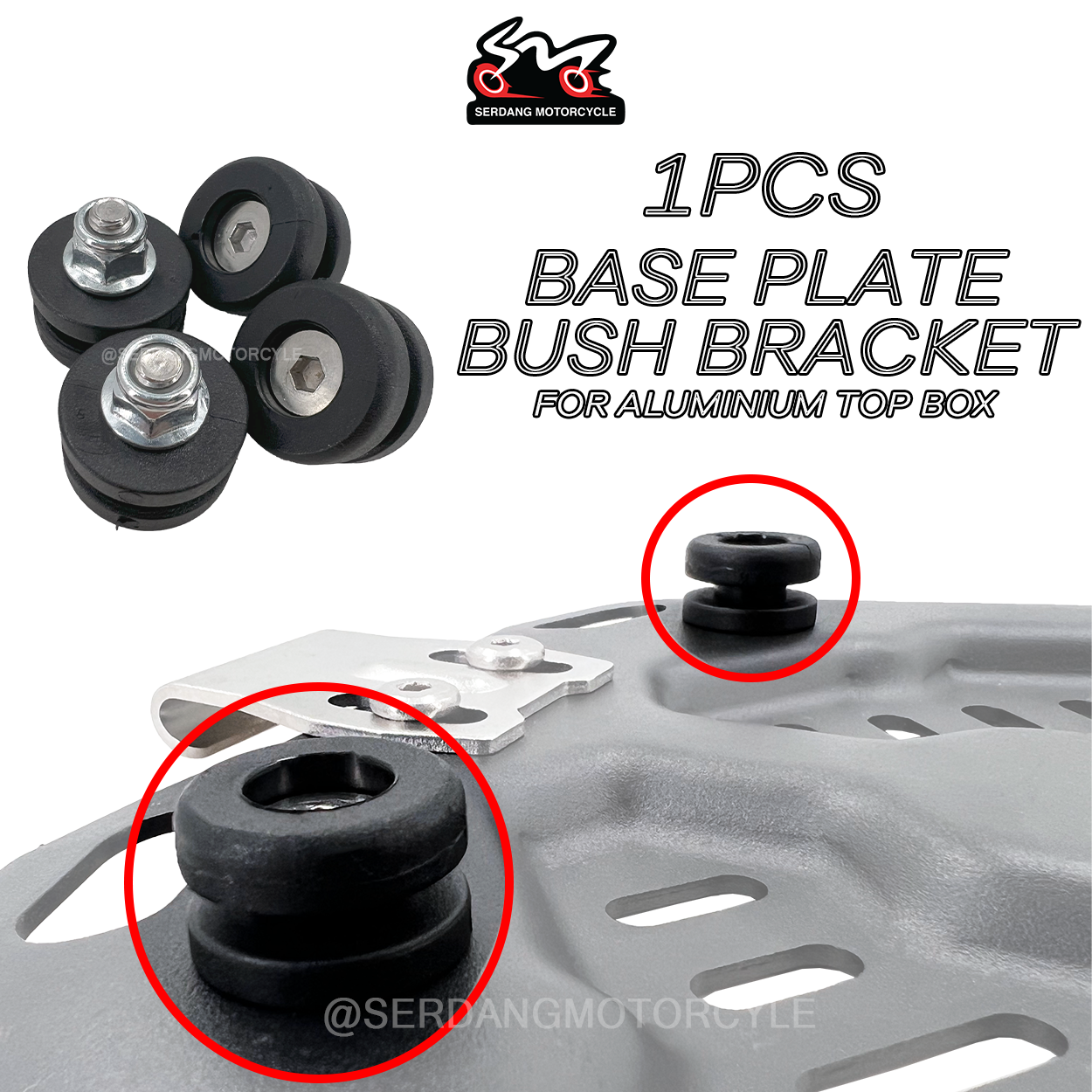 [1PCS] Tapak Braket Universal NJX Base Plate Bush Bracket Plastic Screw ...