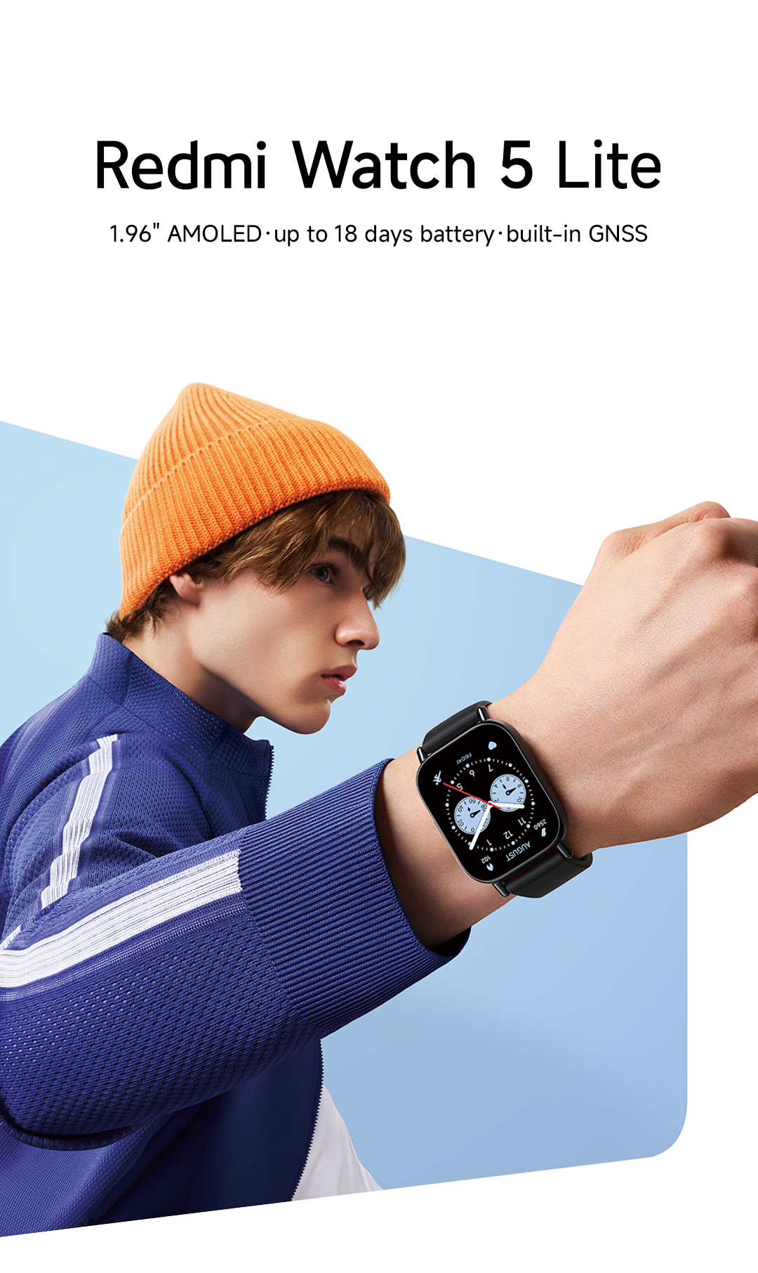 Redmi Watch 5 Lite | Ultra Large AMOLED Display | In-Build GPS | 18 ...