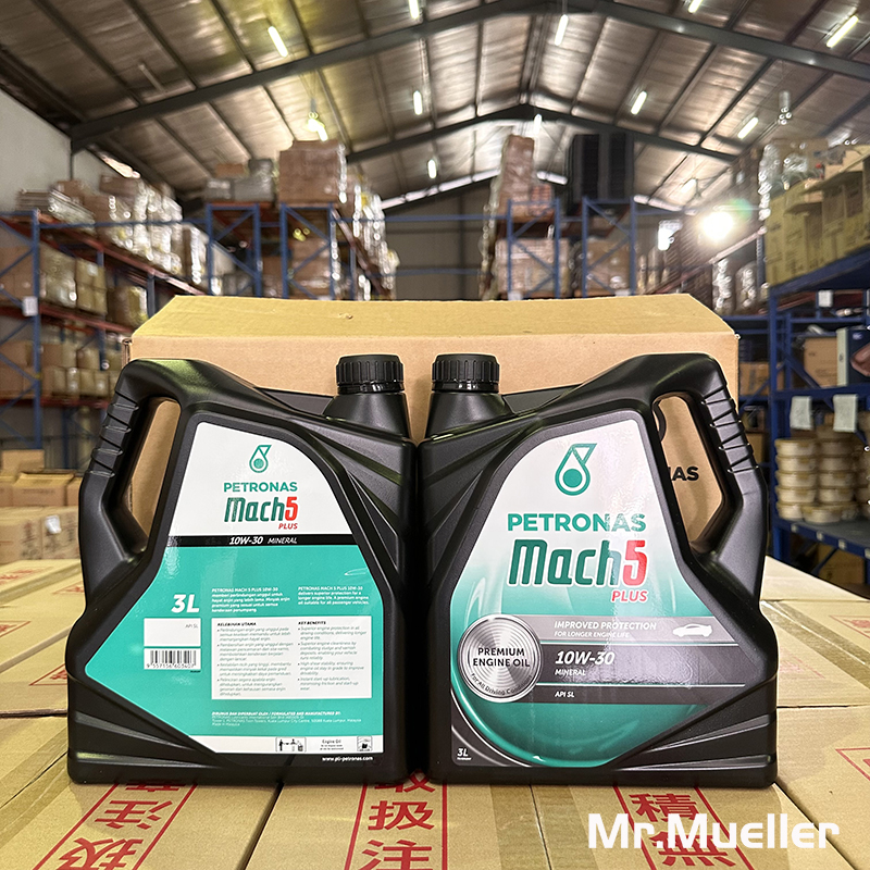 10W-30Petronas Mach 5 PLUS SN/CF Premium Mineral Oil (3 L) for gasoline ...