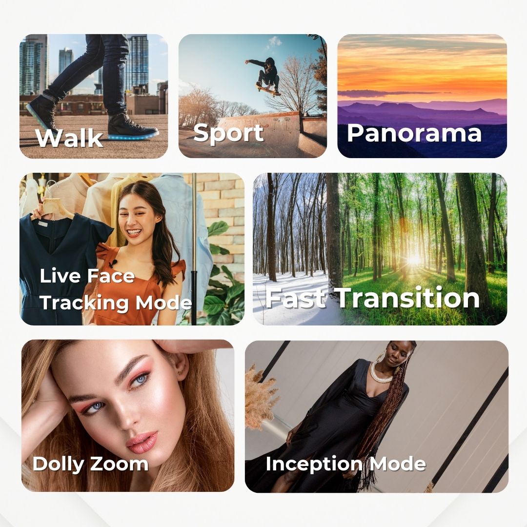 GS L7B L9 Lite M1 Smartphone 3 Axis Gimbal APP Bluetooth Connect Tracking Instant Power Up AI ...