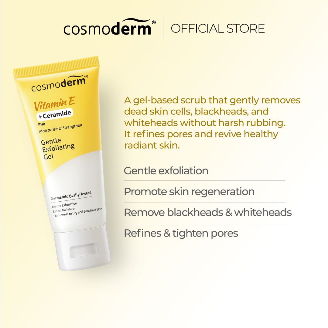 Cosmoderm Vitamin E + Ceramide Gentle Exfoliating Gel 50ml | Shopee ...