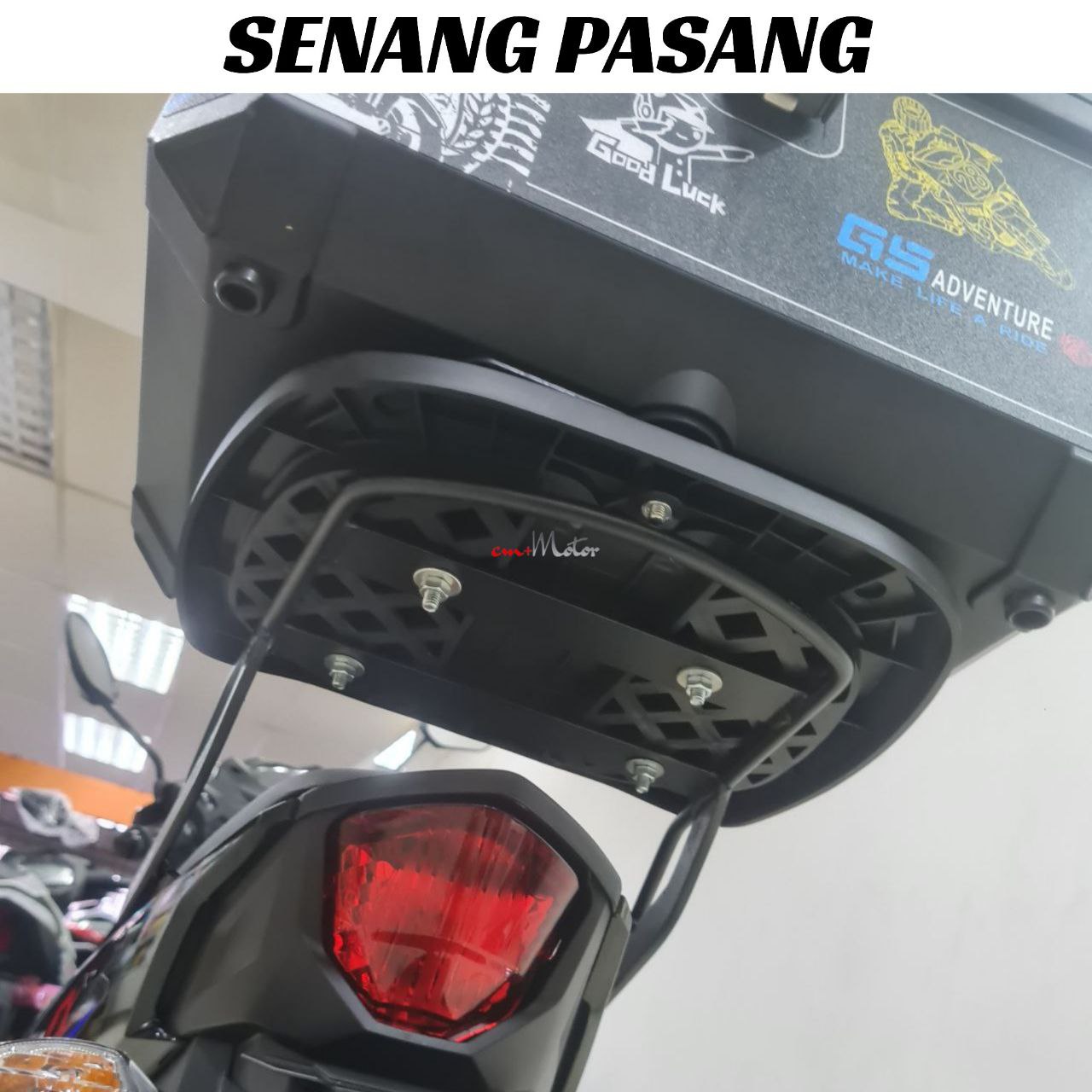 GS 36L (ADV) TOP BOX ABS+RAPIDO MONORACK VRACK MODENAS SYM VF3i BENELLI ...