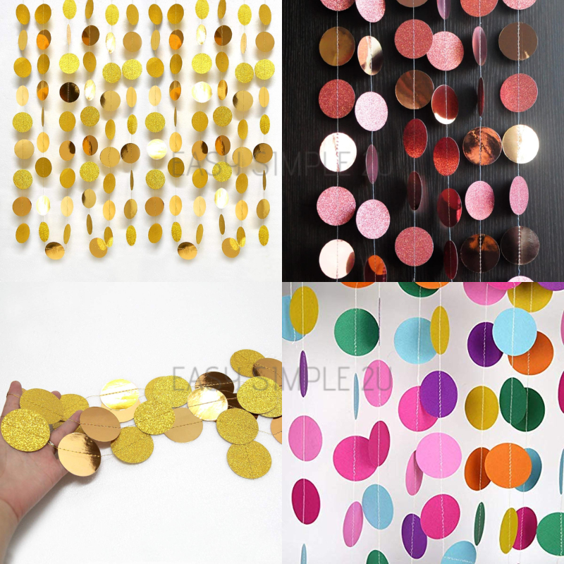(1Pack) 3/4Meters Hanging Paper Garlands Strings Party Ornament ...