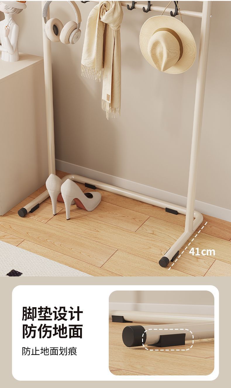 KAUKAU Simple Design Cloth Rack Rounded Corners Rack Double Layer Steel ...