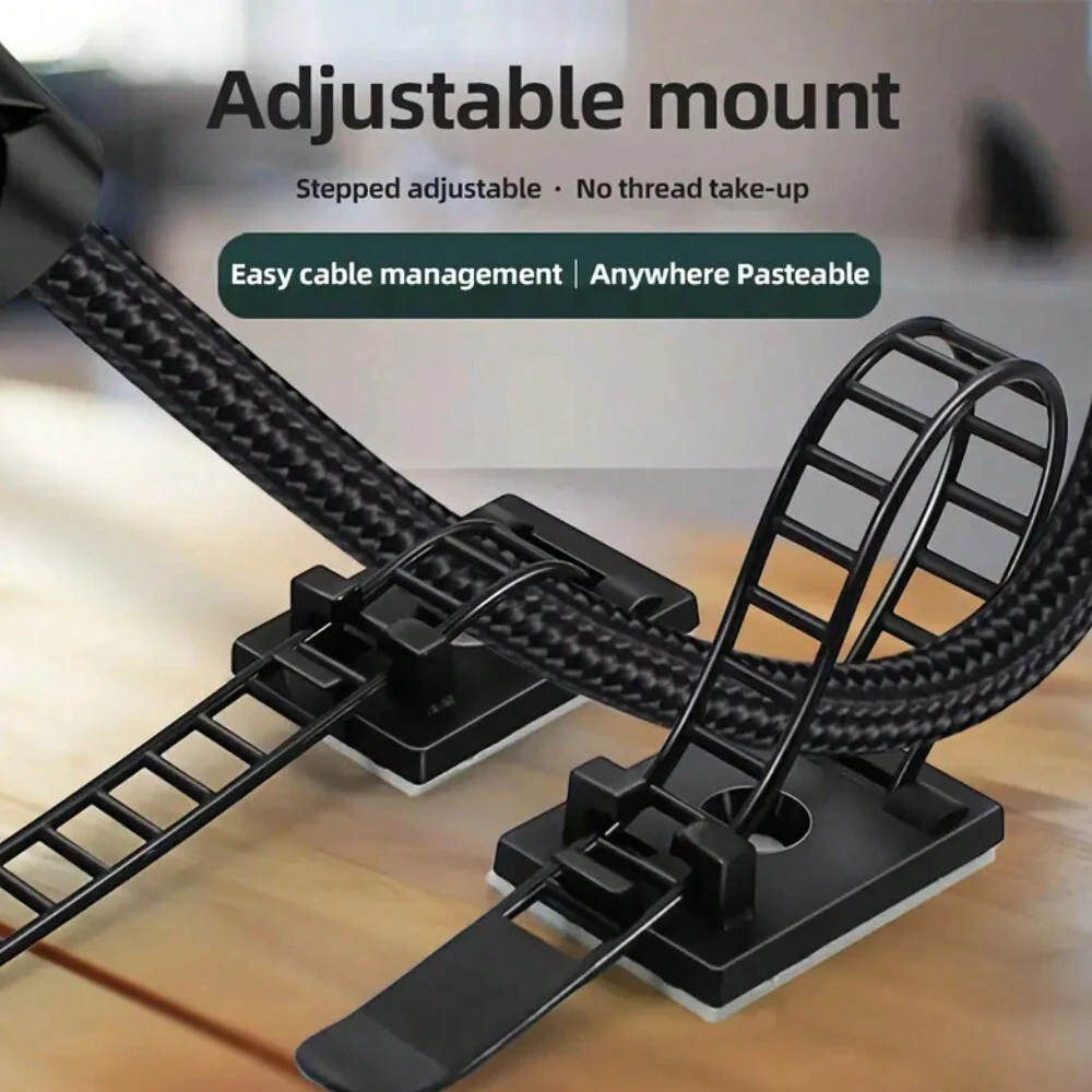 Wire Organizer Cable Tie USB Organizer Adjustable Wiring Buckles Screw ...