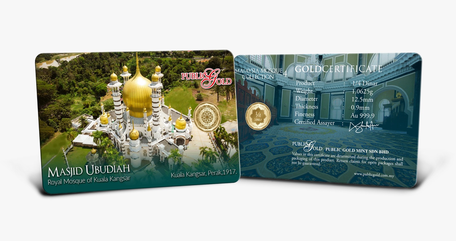 Public Gold 999 1/4 Dinar 1.0625g (Au 999.9) 24K- Masjid Ubudiah ...