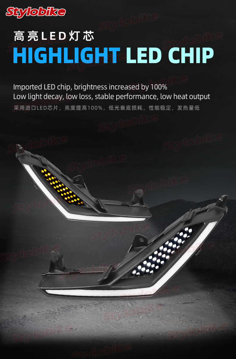 SYM VF3I 185 Mata Gaban Signal Light RGB Lamp Lampu Dada RGB Bluetooth ...