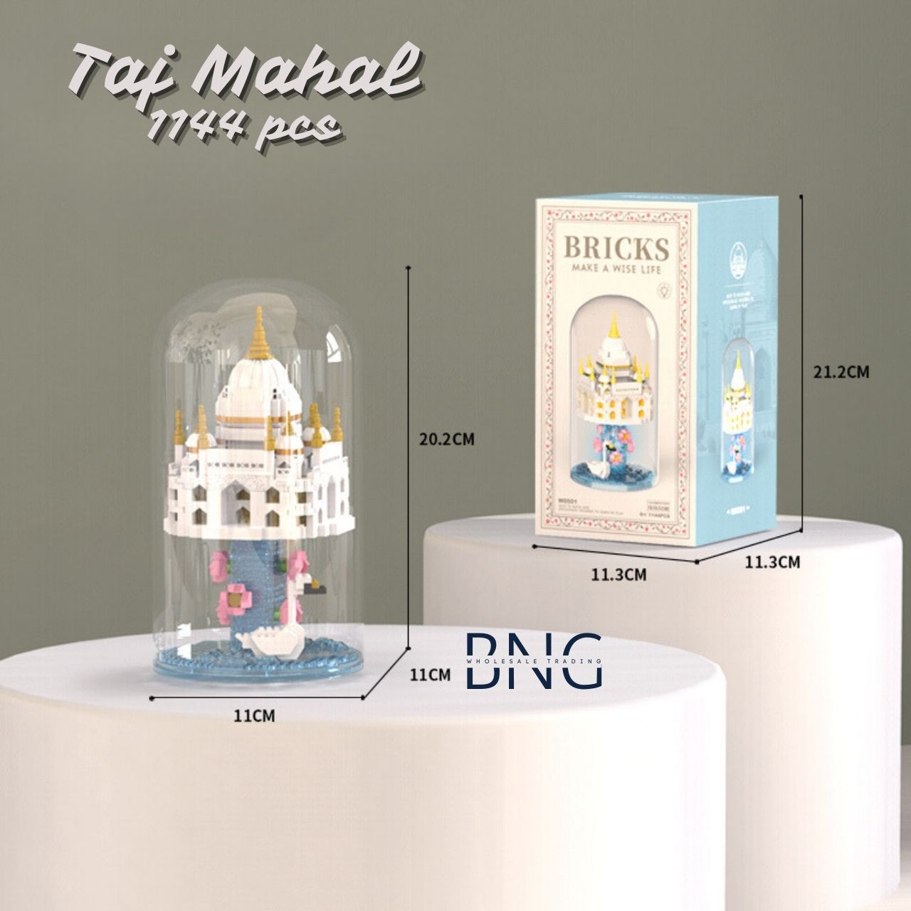 Nano Taj Mahal Building Blocks Cartoon Educational Toys Mainan Hadiah ...