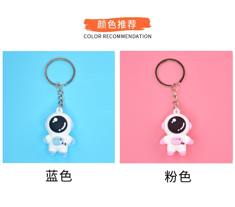 Cute Cartoon Design Astronaut Keychain Mini Spaceman Keychains Key Ring ...