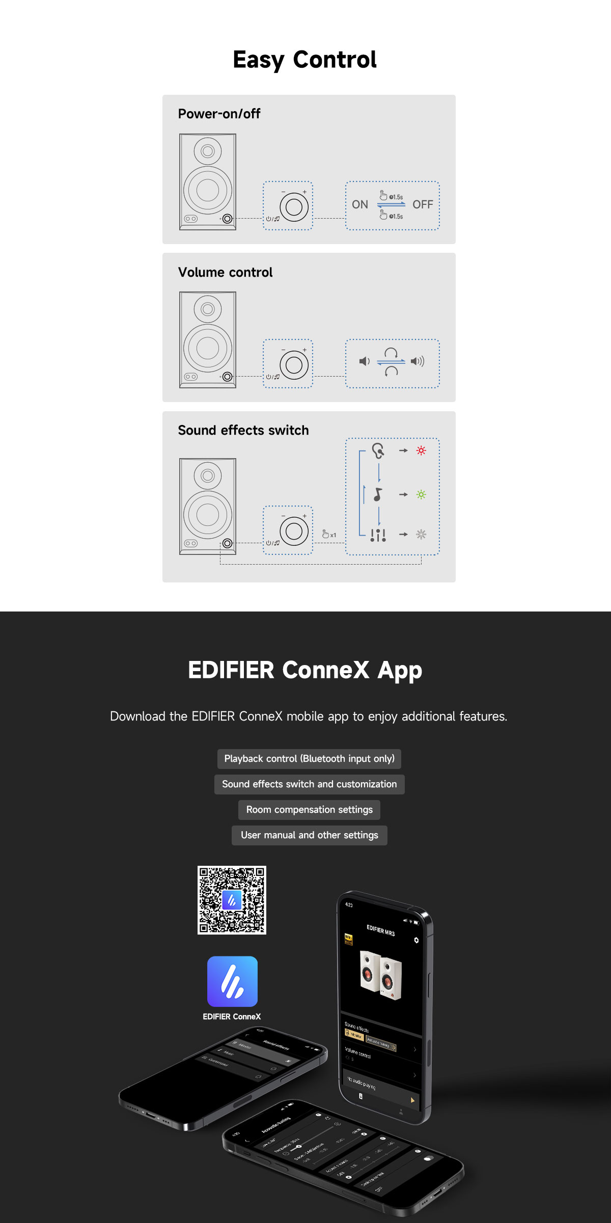 Edifier MR3 Hi-Res Bluetooth Studio Monitor Speaker With Edifier Connex App - 92.5dB SPL | 36W ...