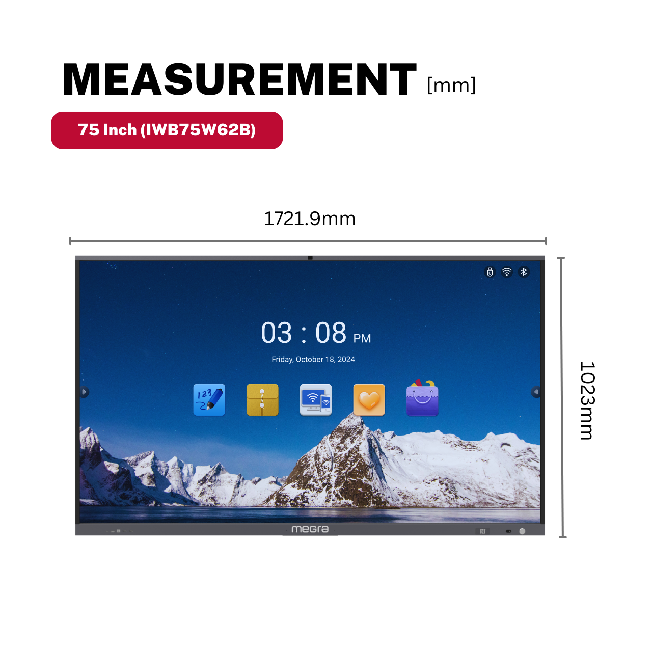 MEGRA Interactive Smartboard Office Touchscreen Monitor Smart ...