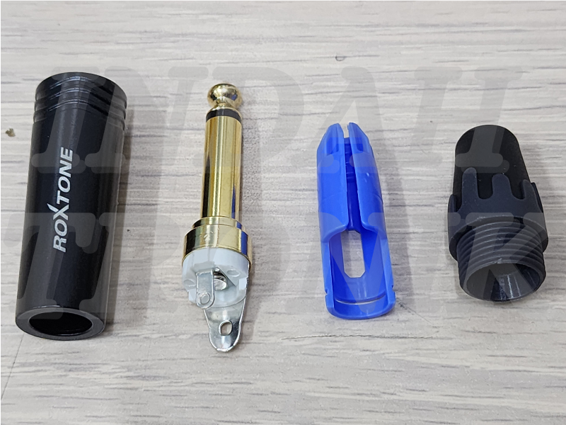 Roxtone 1/4" 6.35mm Male TS Inline Mono Plug Phono Jack Unbalance Audio Connector For Microphone ...