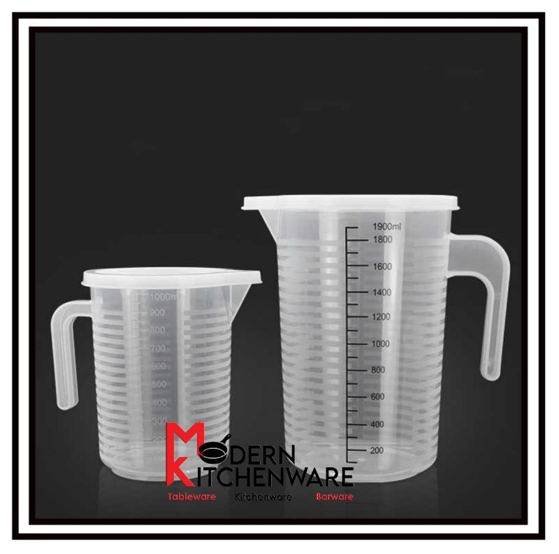 【ModernKitchenware】PP Plastic Measuring Jug With Lid | Shopee Malaysia