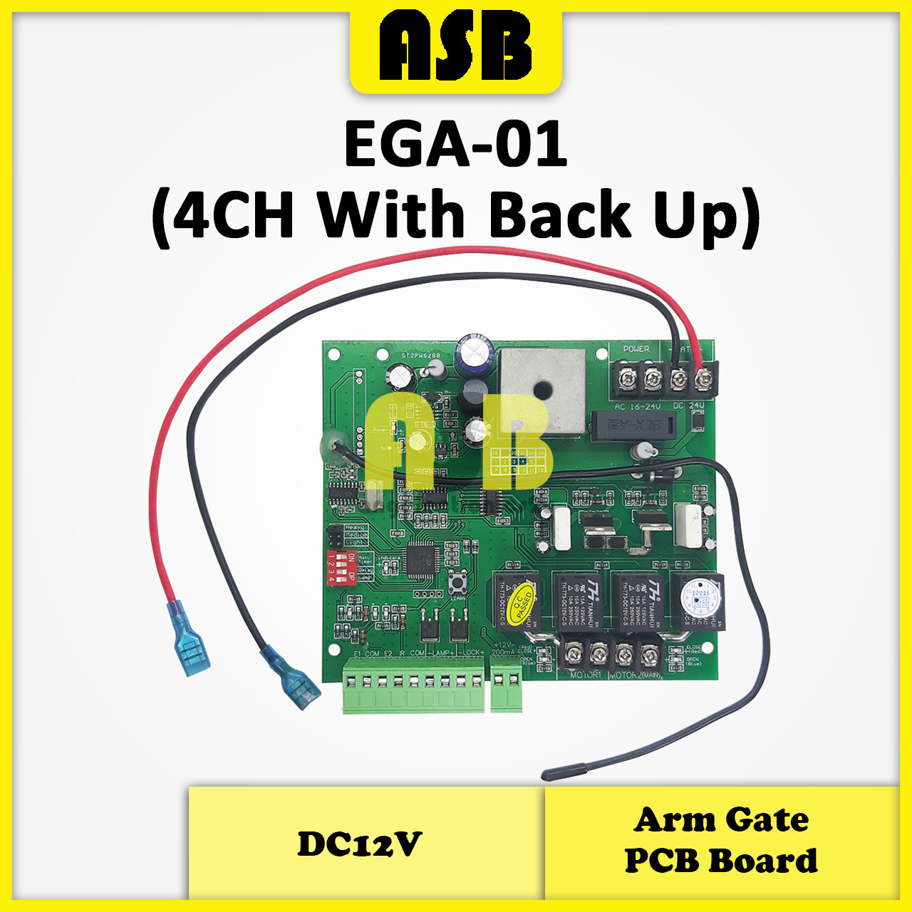 (1pc) Arm Gate PCB Board with Back Up ( P1 / EGA-05 / EGA-01 ) ( DC12V ...