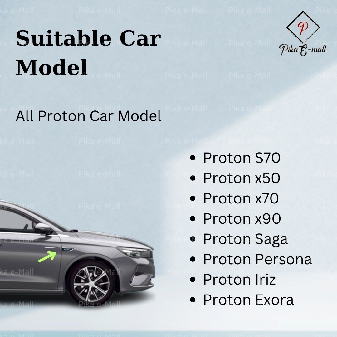 [1 Set] Proton Emblem Logo Car Door Side Logo Sticker Proton S70 Saga ...