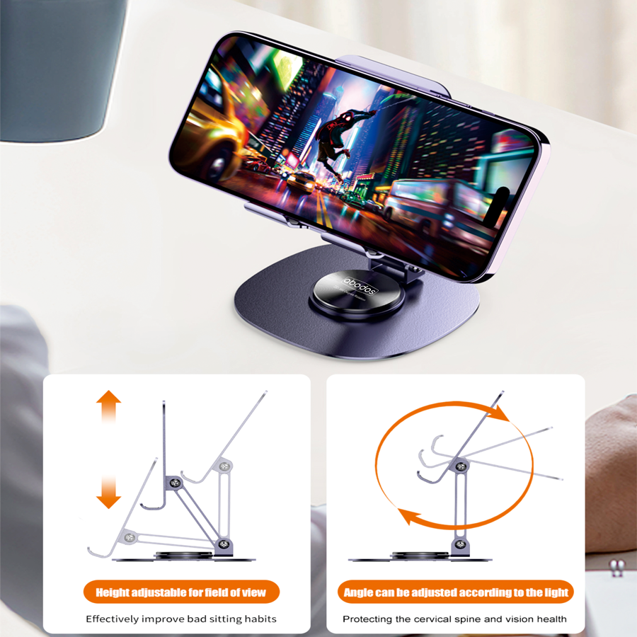 abodos AS-T626 Stronger Desktop Brackets Phone Holder Metal Phone Stand ...