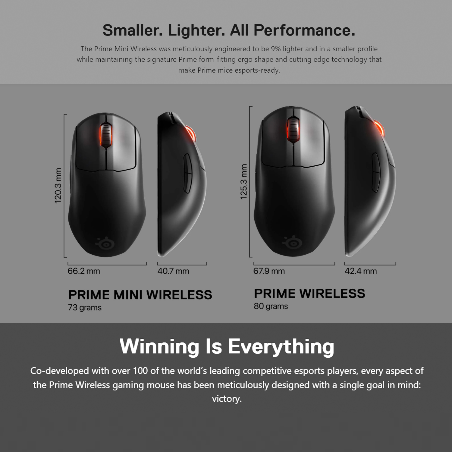 SteelSeries Prime Mini Wired / Wireless Precision Esports Mouse in a ...