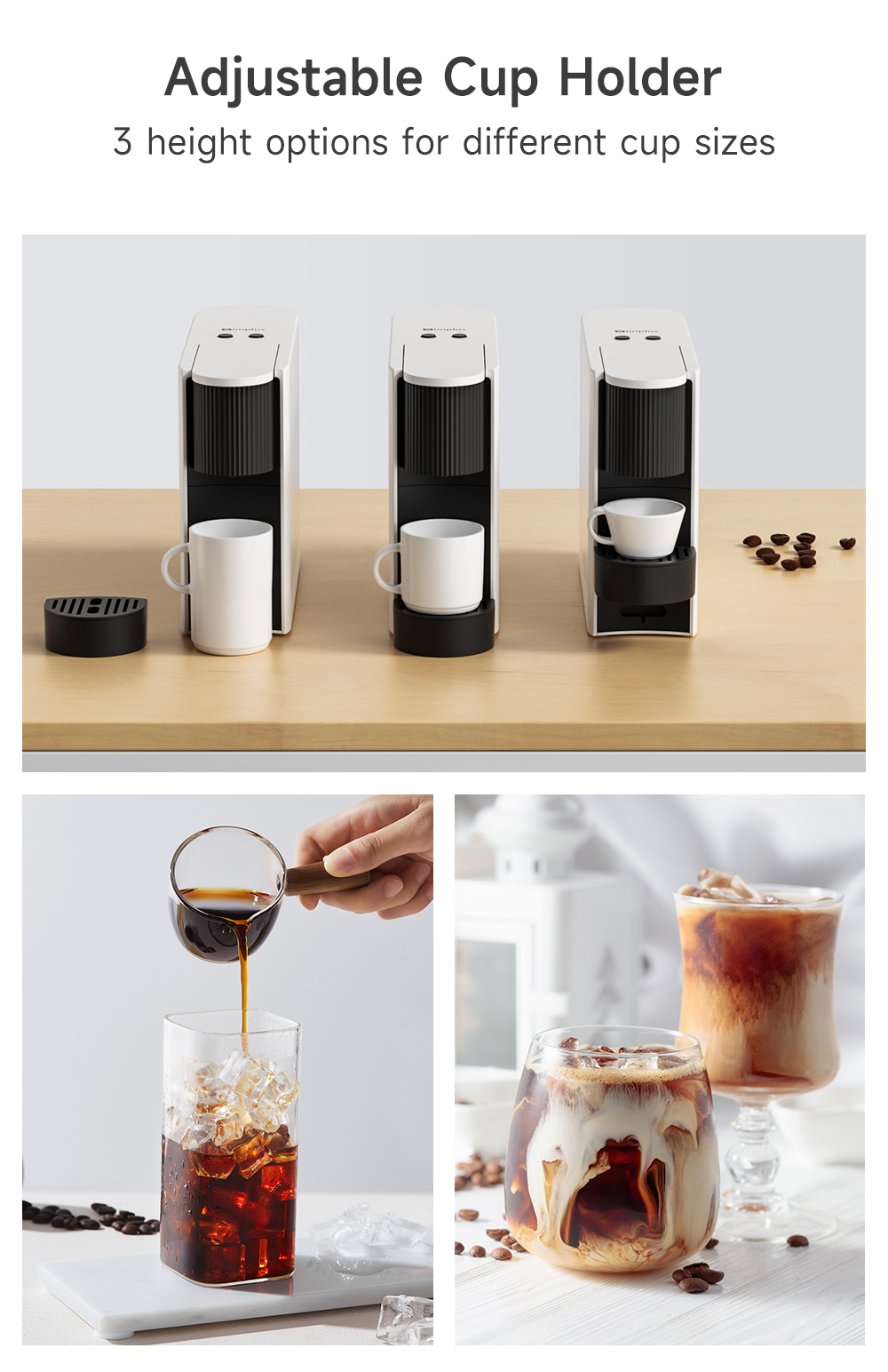 Simplus Coffee Maker Espresso Capsule Coffee Machine 20Bar Extraction ...