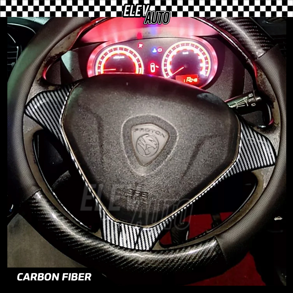 Proton Exora Steering Wheel Frame Trim Carbon Black Interior ...