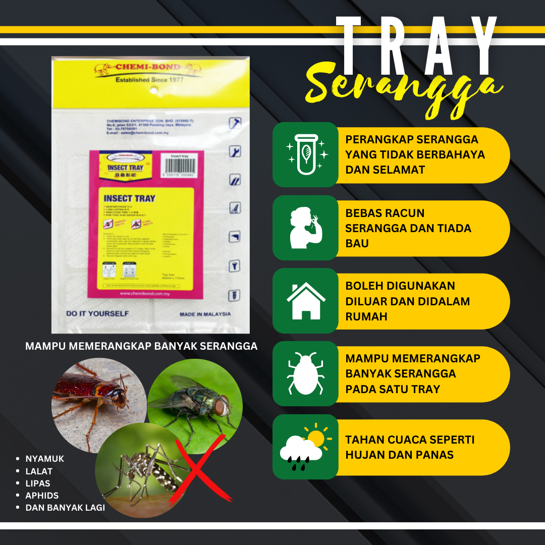 CHEMIBOND Insect Tray Dulang Perangkap Pelekat Serangga Perosak Tanaman ...