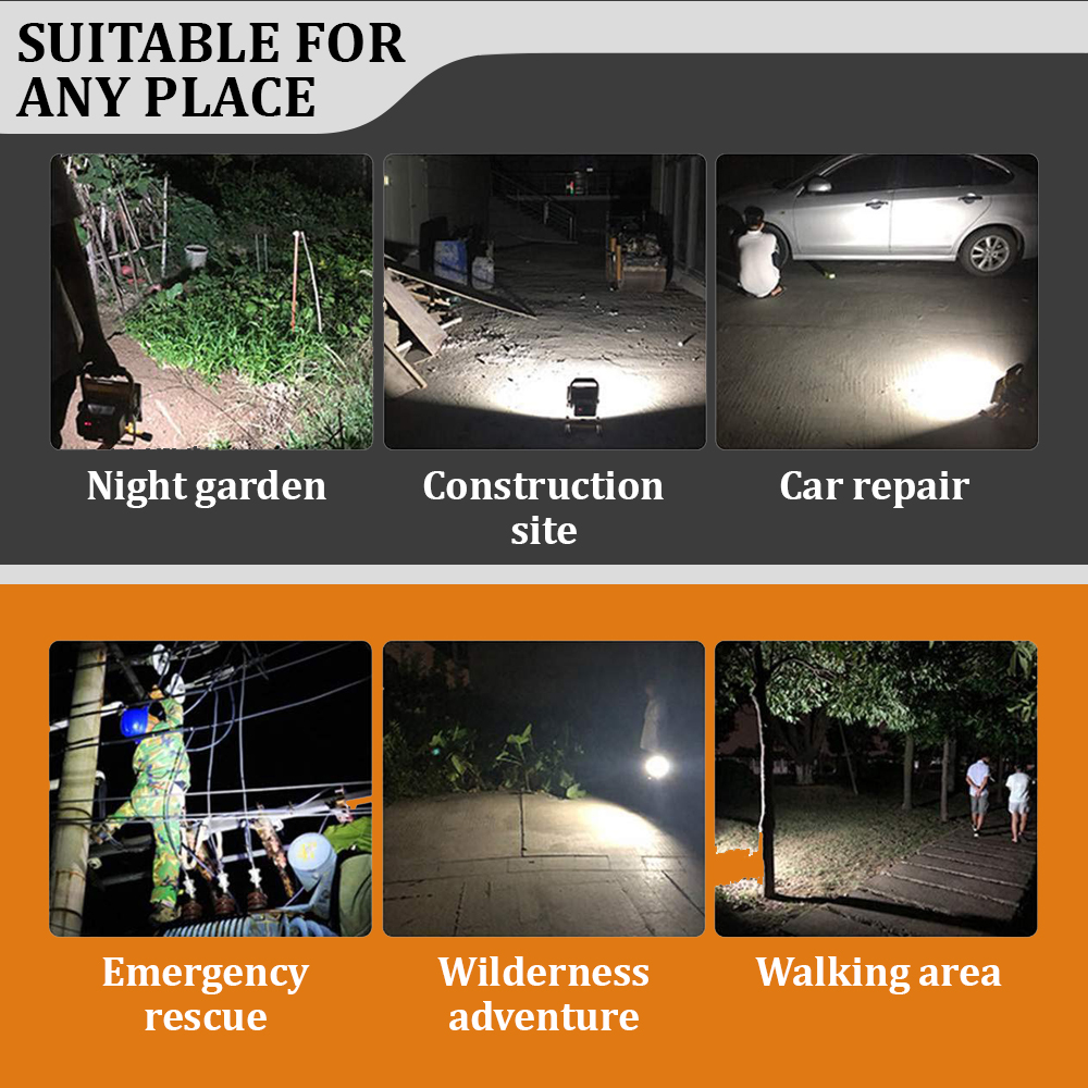 Borong365 Outdoor LED Portable Rechargeable LED Floodlight Outdoor ...