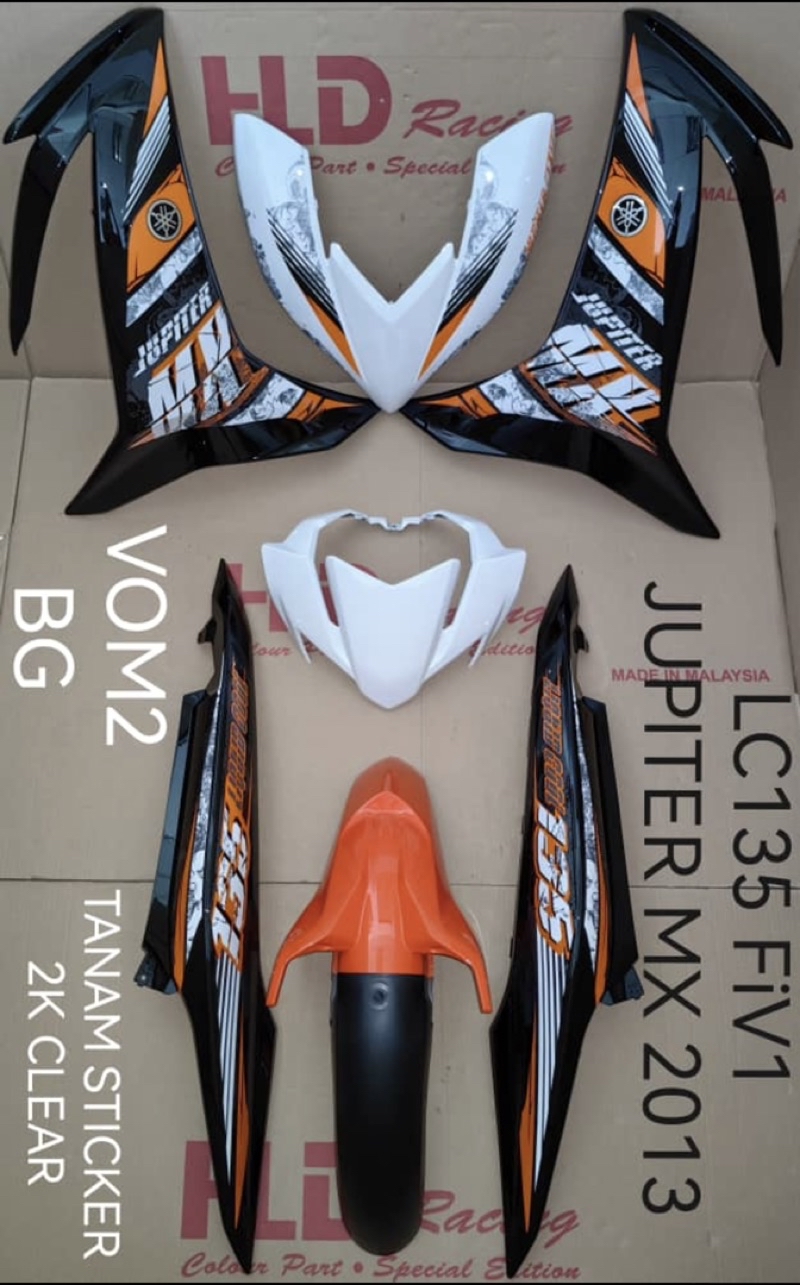 (TANAM) Coverset cover set tanam sticker (HLD Racing) yamaha lc135 v8 ...