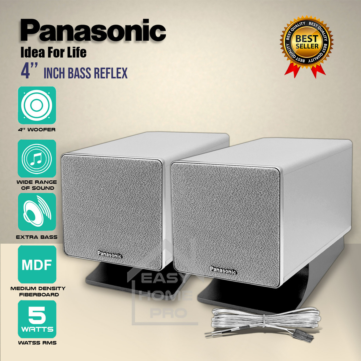 PANASONIC SB-NS550 4" Passive Speakers Bookshelf Speakers Pair | Home ...