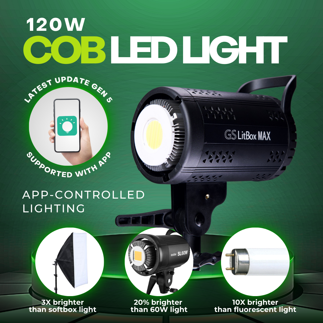 GS LITBOX MAX COB LED LIGHT ADJUSTABLE COLOR TEMPERATURE BOWENS MOUNT ...