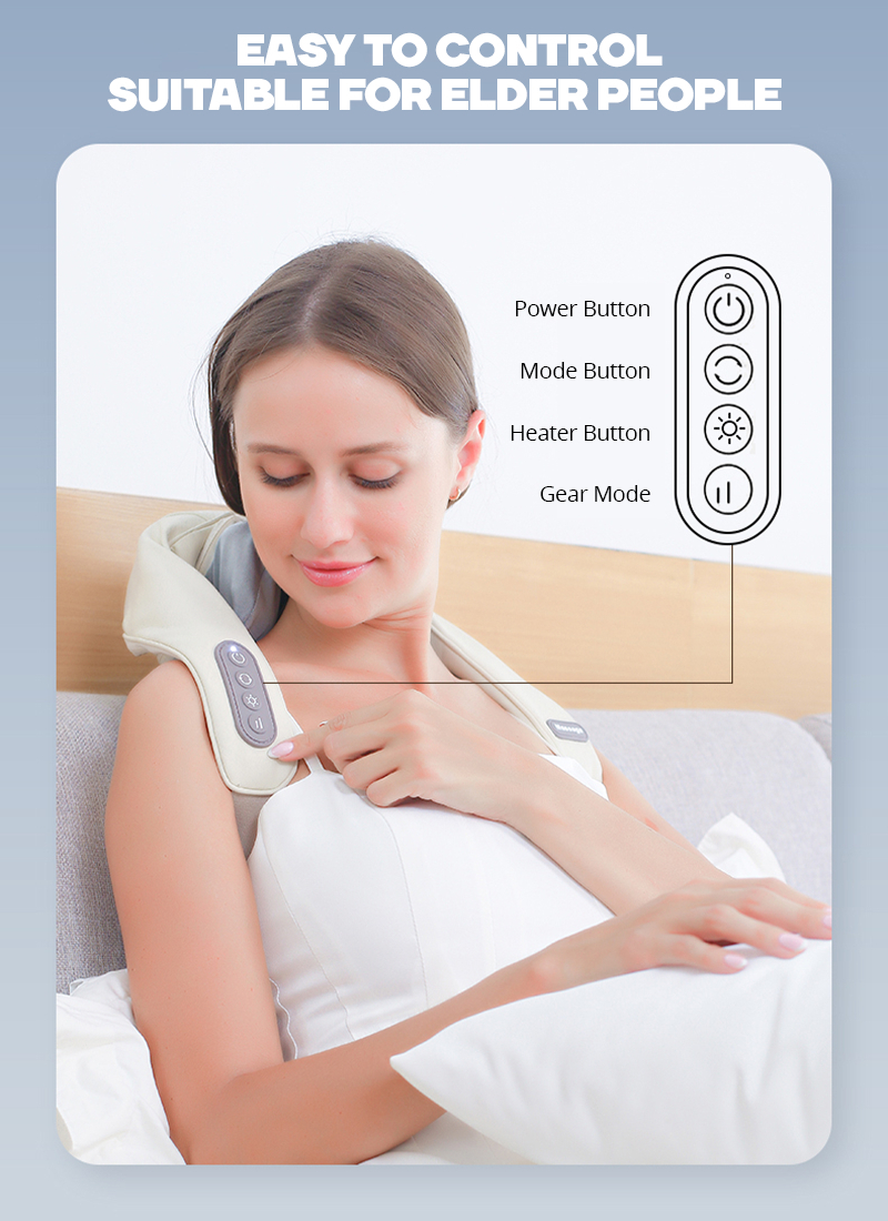 Hand-Free Neck and Shoulder Massager with Backpack Design - 6D Multi ...